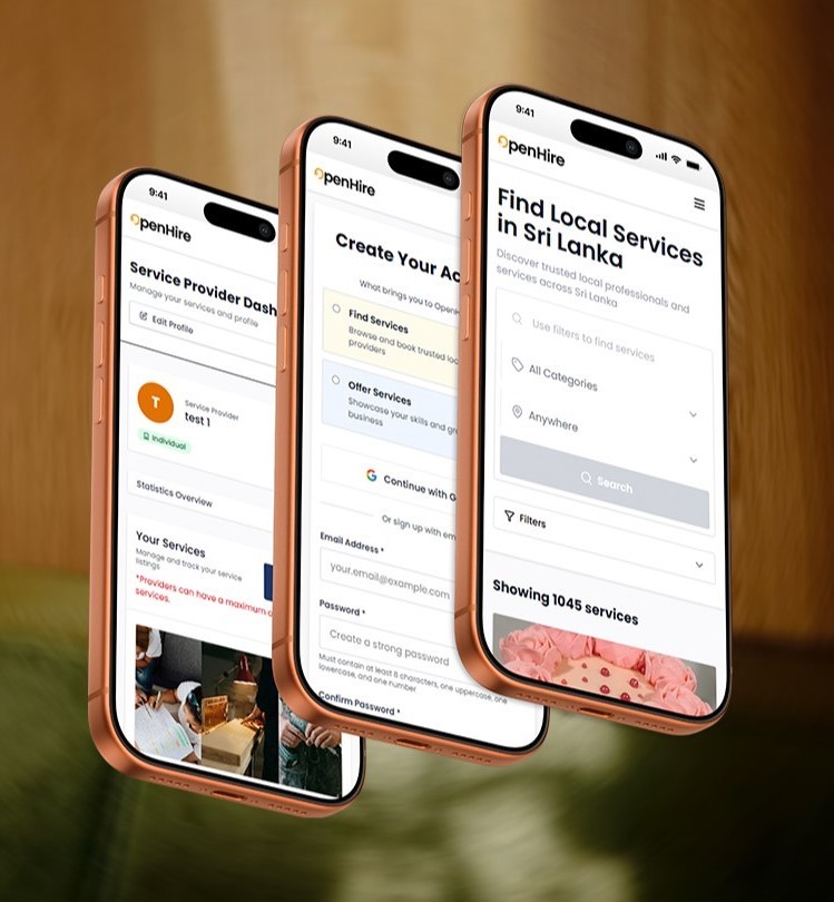 OpenHire.lk - Service Ads Platform | Yasiru Senarathna | Yasiru Senarathna